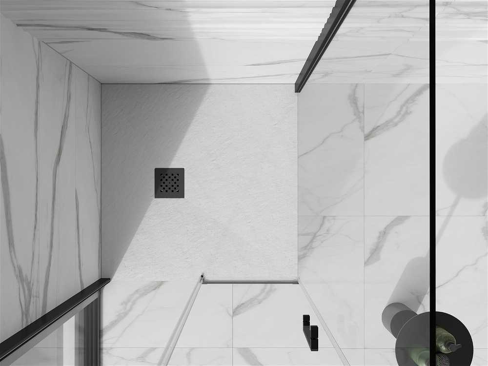 Kvadratinis dušo padėklas Mexen Stone+ su sifonu, 80 x 80 cm, Baltas ...