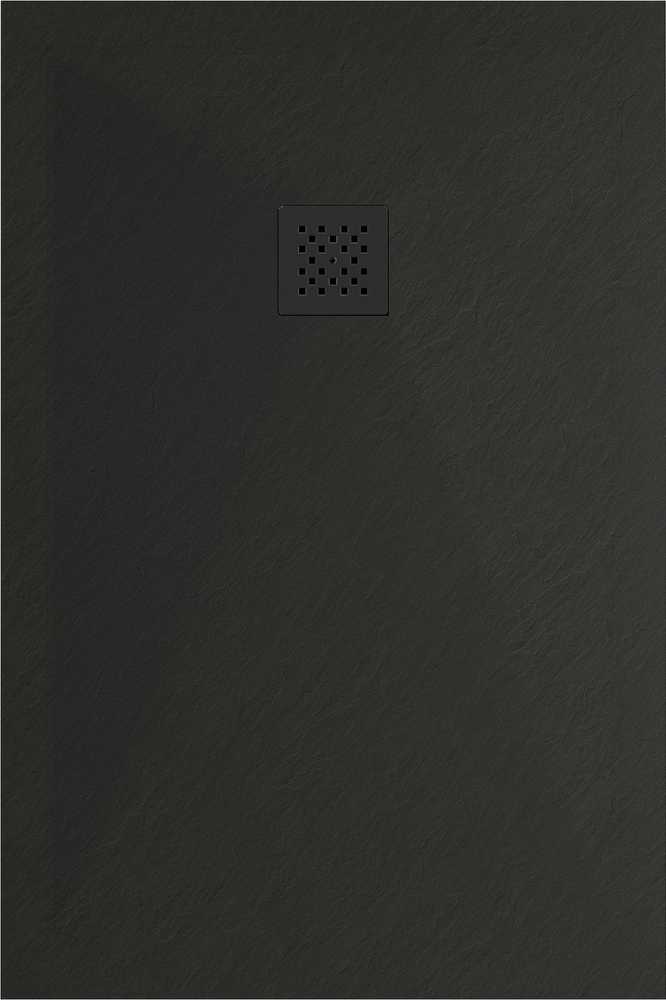 Stačiakampis dušo padėklas Mexen Stone+ su sifonu, 100 x 90 cm, Juodas ...