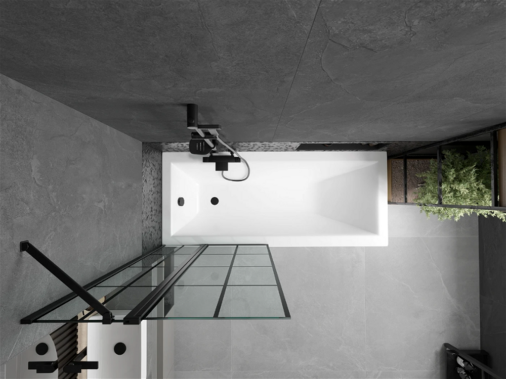 Vonios sienelė Mexen Flip I, Juodas / juodas raštas, 80 x 150 cm, žema ...