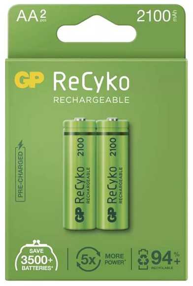 Akumulatorki, AA (HR6), 1.2V, 2100 mAh, GP, kartonik, 2-pack, ReCyko ...
