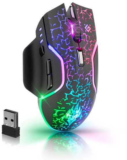 Pelė DEFENDER MICE GM-067 ONESHOT OPTIC RF RGB 3200dpi 7P, modelis ...