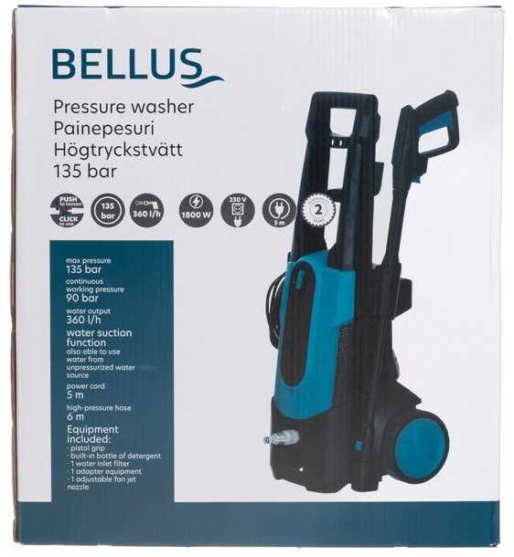 Bellus Aukšto slėgio plovimo įrenginys 135 bar, modelis - 617403, žema ...