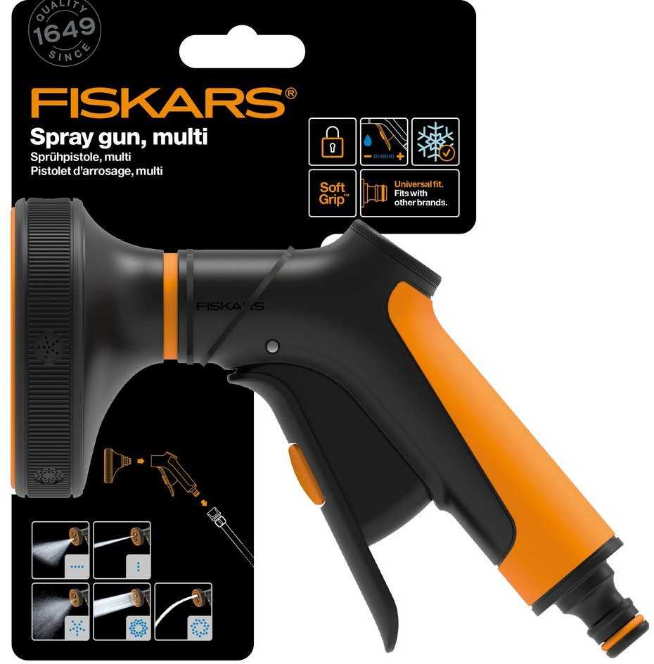 Fiskars „Comfort“ daugiafunkcis laistymo pistoletas, su valdymu ...