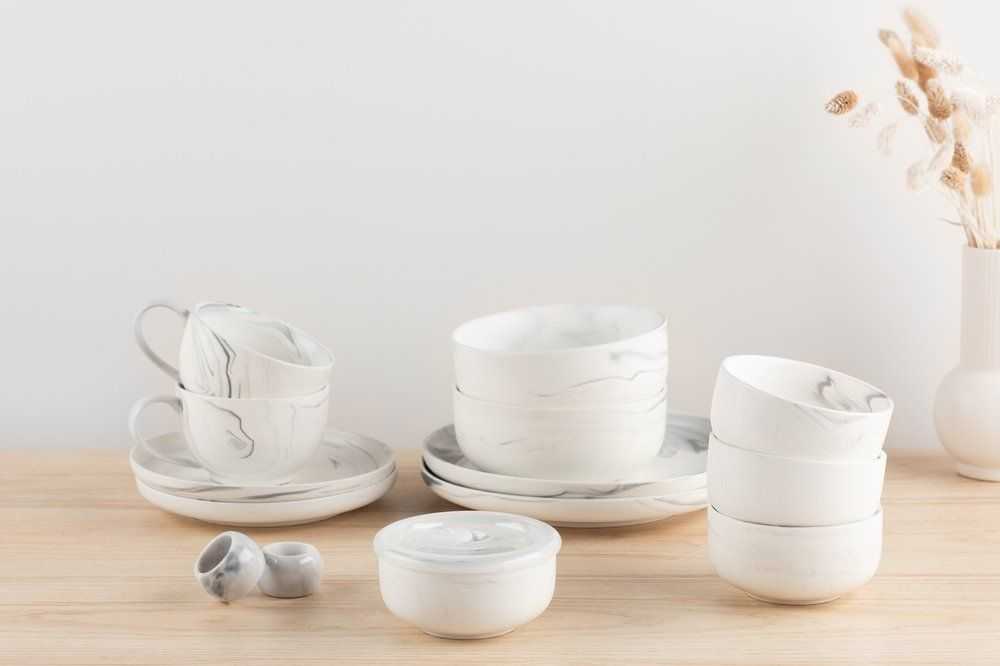 Maku Kitchen Life Plate marble design 21 cm, modelis - 615024, žema ...