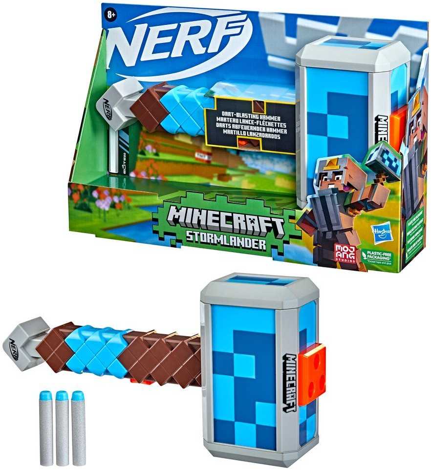 Hasbro NERF Minecraft Šautuvas STORMLANDER, modelis - ‎5010993948758 ...