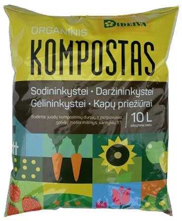 Organinis durpių kompostas su galvijų mėšlu DIDEIVA, 10 l, žema kaina ...