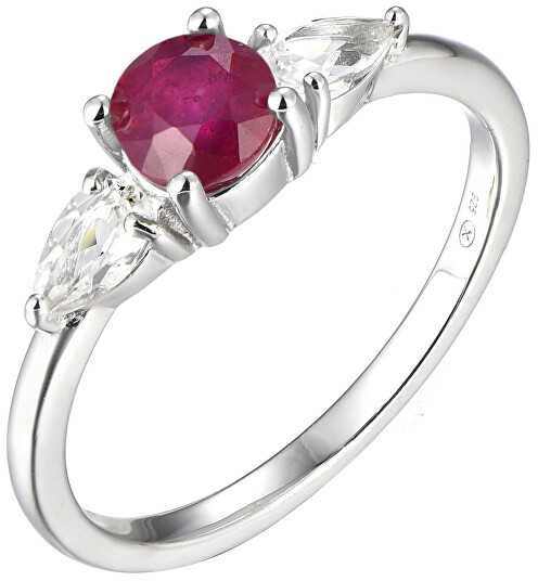 Brilio Silver Dazzling sidabrinis ring with ruby Precious Stone SR09031C, žema kaina | Varle.lt