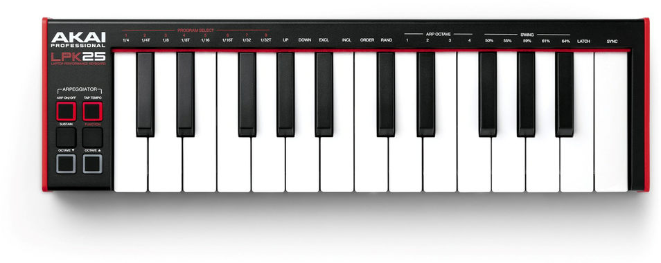 AKAI LPK 25 MKII - USB / MIDI Mini valdymo klaviatūra, modelis - LPK 25 ...