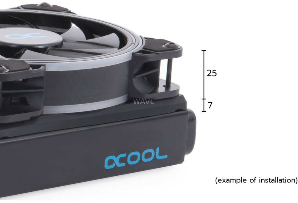 Alphacool Shroud & decoupling 120mm (7mm thick), installation frame ...