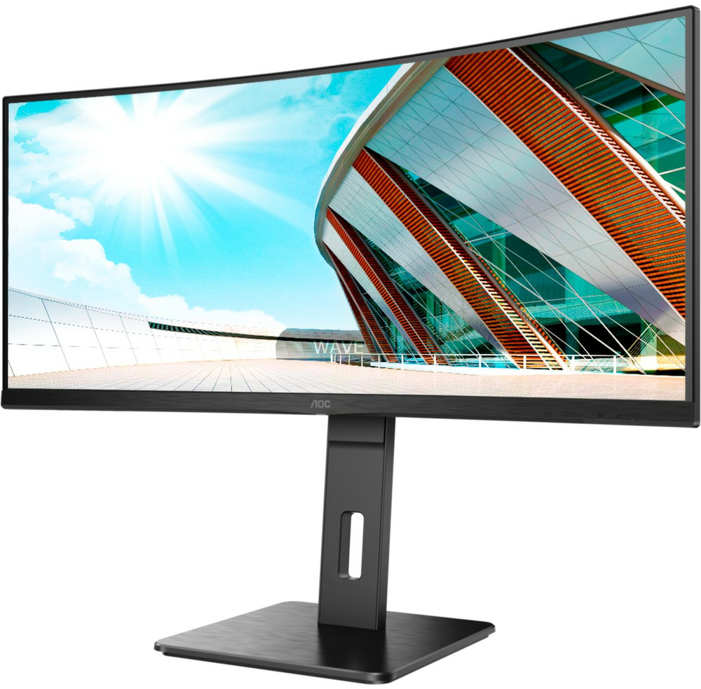 Monitorius AOC CU34P2A 34 colių VA lenktas 3440x1440 H / A 150mm 100hz ...