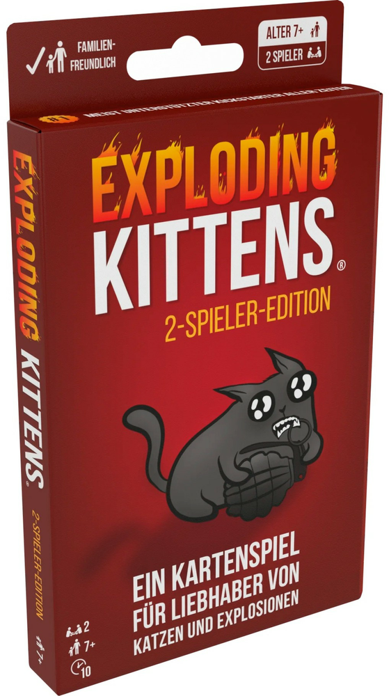 Asmodee „Exploding Kittens“ – 2 žaidėjų kortų žaidimas, modelis - EXKD0019, žema kaina | Varle.lt