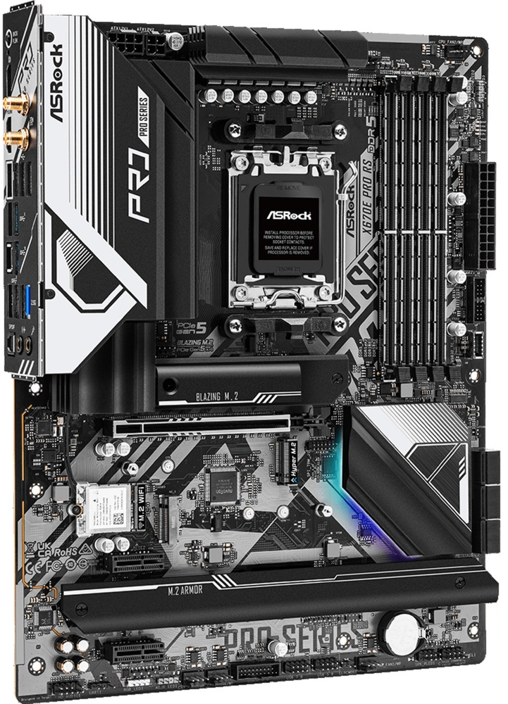 AsRock X670E Pro RS pagrindinė plokštė su AM5 lizdu, modelis - 90 ...