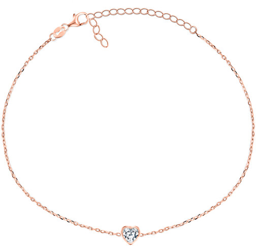 Brilio Silver Minimalistinė bronzinė apyrankė Heart BRC30R, modelis ...