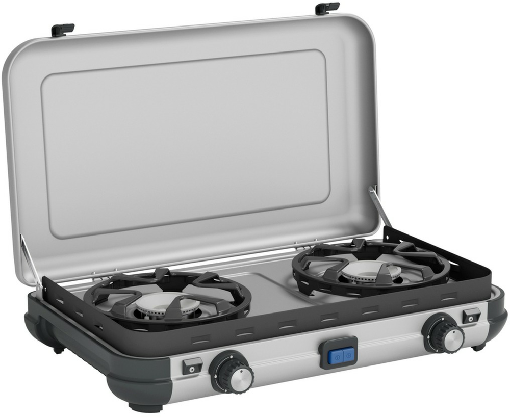 Campingaz Camping Kitchen 2 Maxi CV, gas cooker (pilkas, 2 hobs 2x 1.8 ...