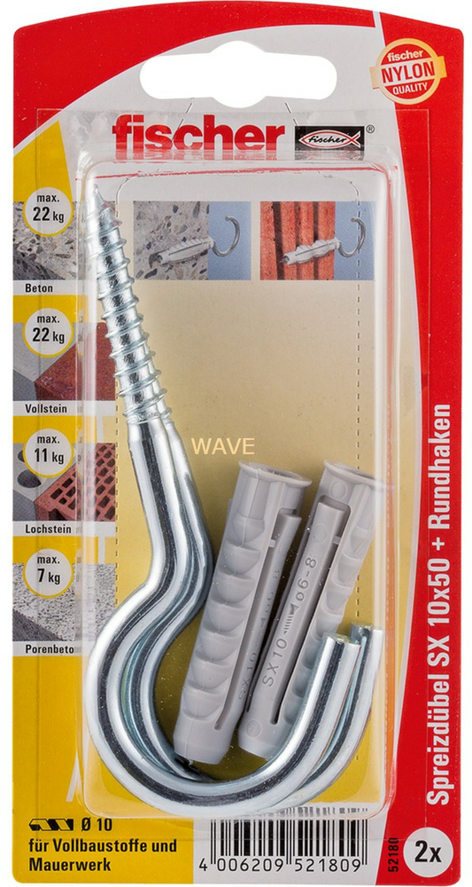 Fischer Expansion anchor SX 10x50 HV K, modelis - 52180, žema kaina ...