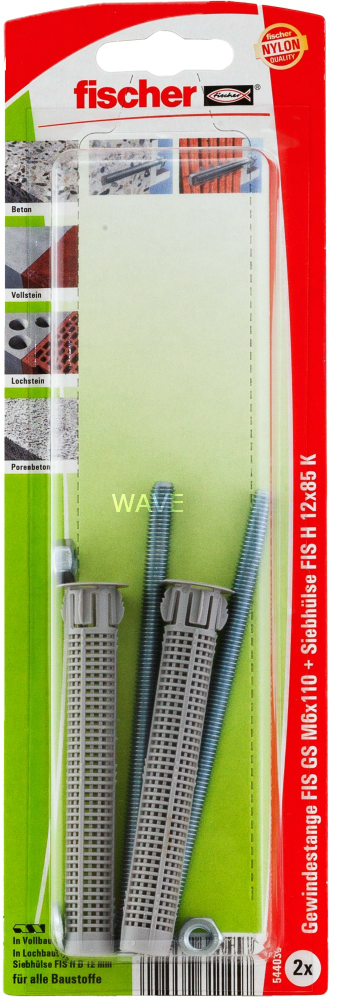 Fischer Injection accessories set M6 K, dowel, modelis - 544039, žema ...