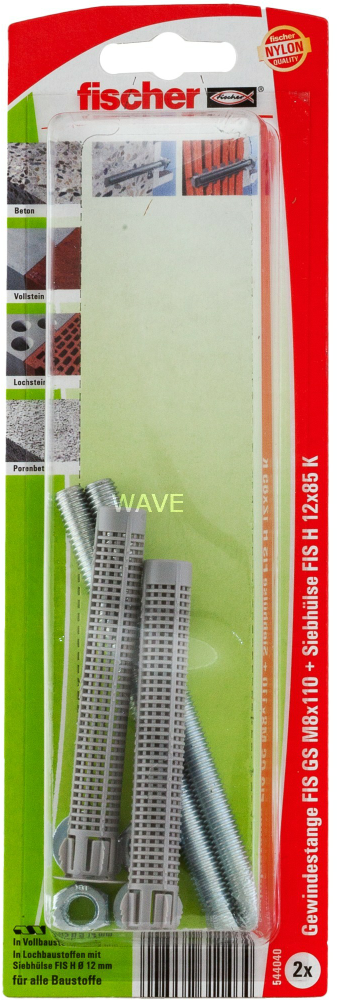 Fischer Injection accessories set M8 K 2, dowel, modelis - 544040, žema ...