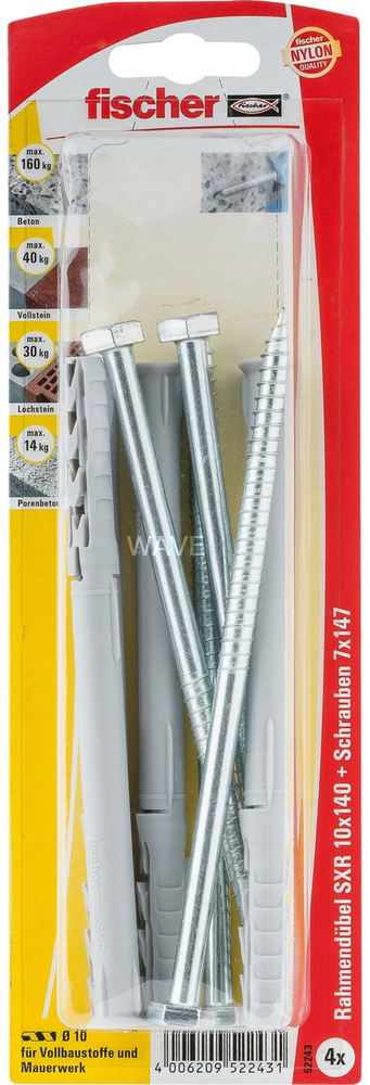 Fischer Long shaft anchor SXR 10x140 SS K, modelis - 052243, žema kaina ...