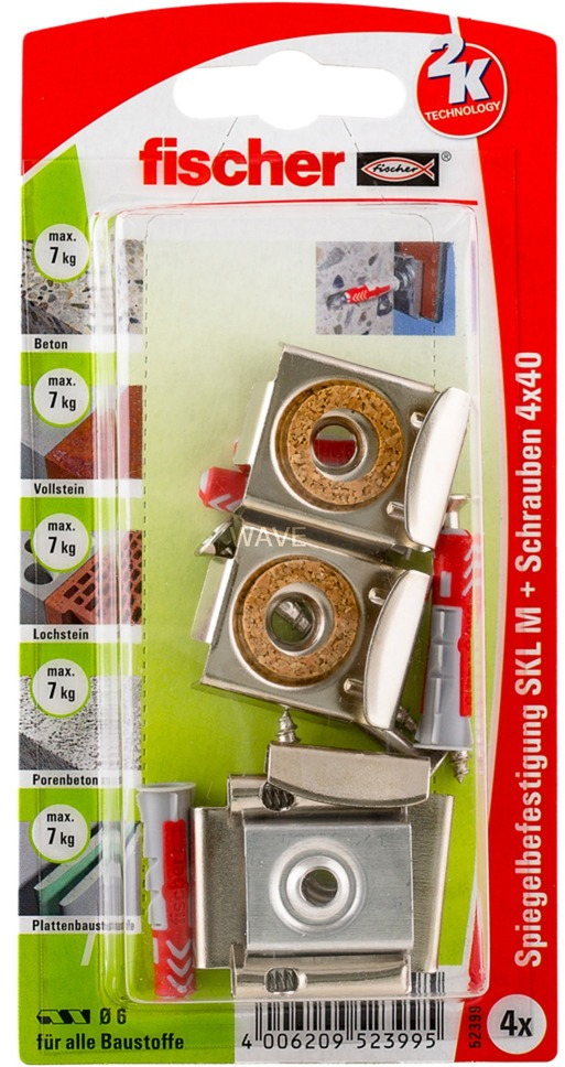 Fischer Mirror attachment SKL MK, dowel, modelis - 052399, žema kaina ...