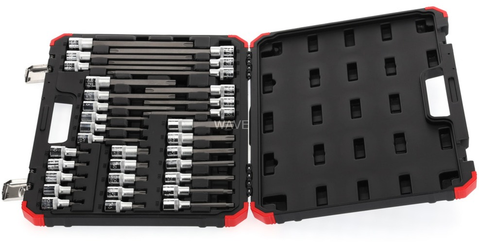 Gedore GEDORE Raudona screwdriver socket set, 1 / 2 (juodas / red, 32 ...