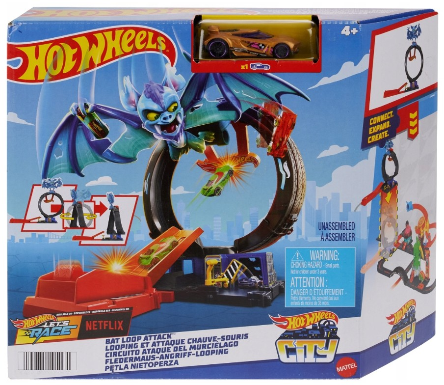 Mattel Hot Wheels Track automobilinis Bat Loop Rinkinys teminis ...