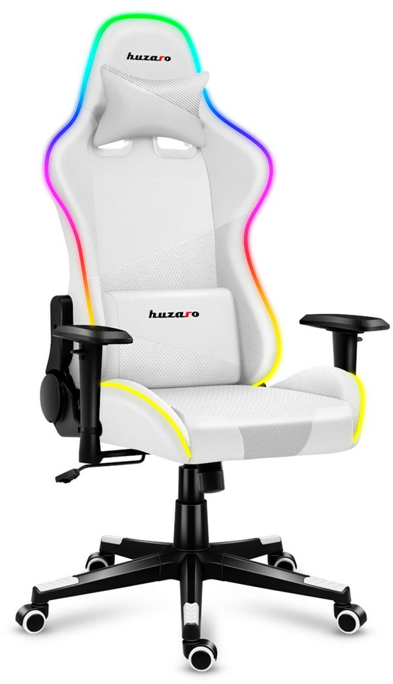 Žaidimų kėdė Huzaro Force 6.2 RGB, Baltos spalvos, žema kaina | Varle.lt