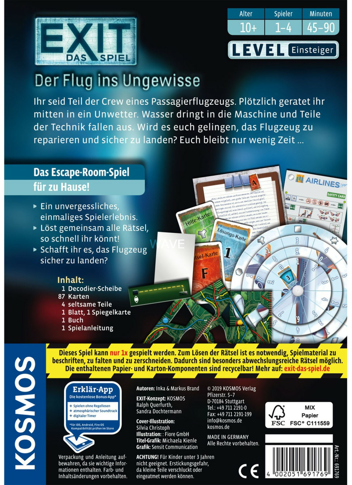 Kosmos EXIT – žaidimas – skrydis į nežinią, vakarėlių žaidimas, modelis ...