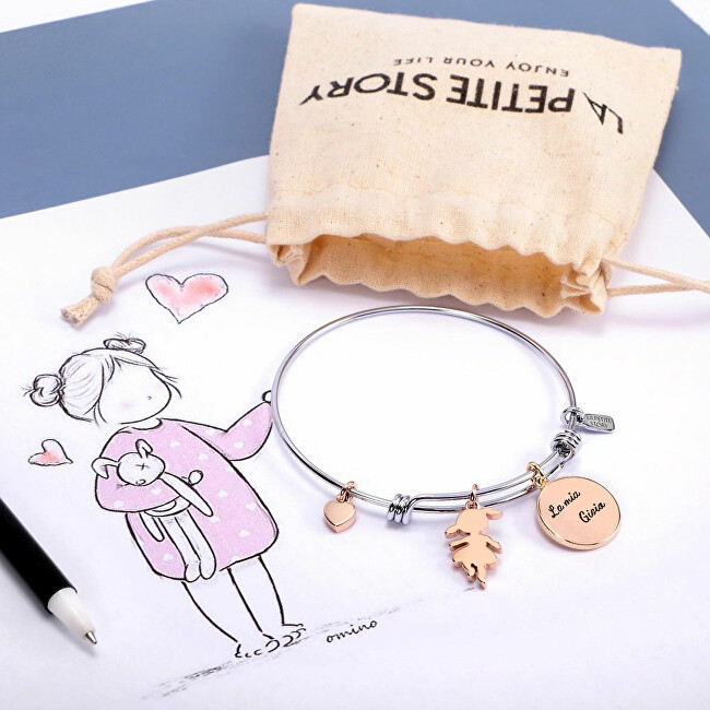 La Petite Story Tvirta dvispalvė apyrankė su pakabukais Šeima ...