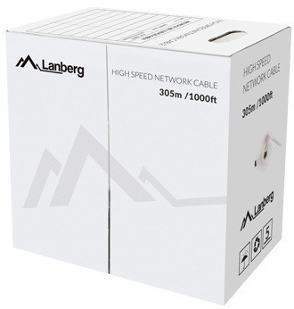 LANBERG LAN kabelis UTP cat.5e 305m red solid CU fluke, modelis - ‎LCU5 ...