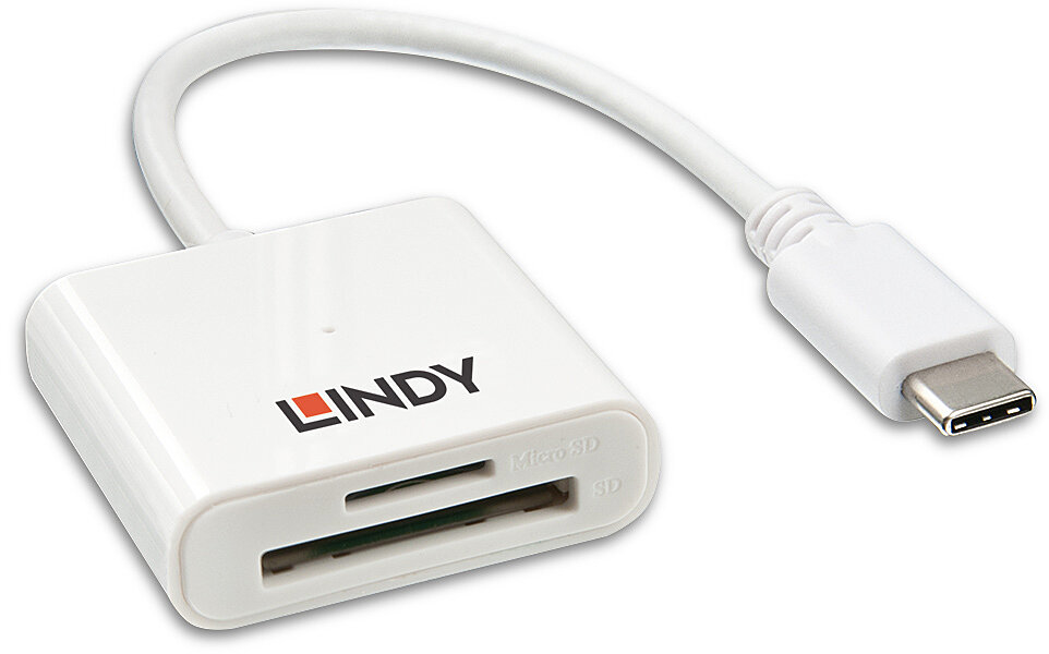 Skaitytuvas Lindy USB 3.1 Type C SD / Micro SD Card Reader (43185 ...
