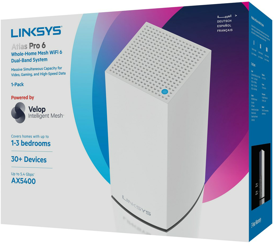Linksys Atlas Pro 6 Dual-Band AX5400 Mesh WiFi 6 Maršrutizatorius 1 ...