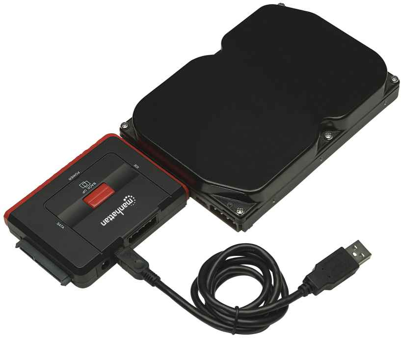 Manhattan 179195 kabelių sąsaja / invertavimo adapteris USB A SATA L ...