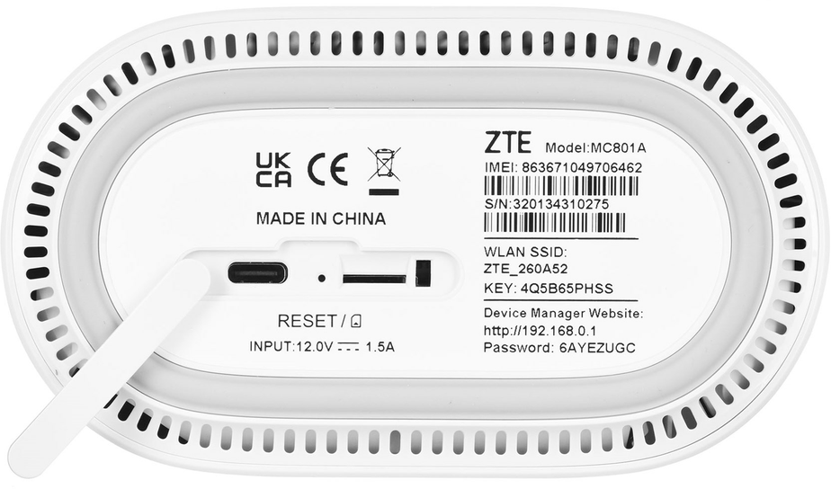 ZTE MC801A mobiliojo ryšio įrenginys Korinio tinklo maršrutizatorius ...