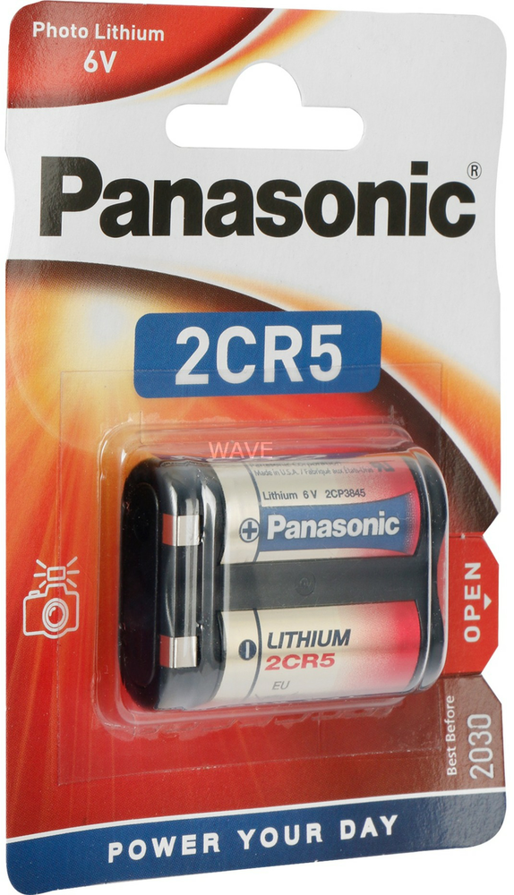 Panasonic 2CR5 Ličio Elementai 6V, modelis - 2CR-5L/1BP, žema kaina | Varle.lt