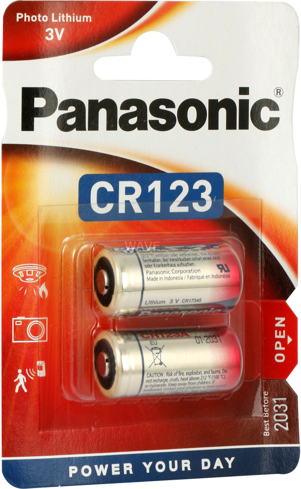 Panasonic CR123 Ličio Maitinimo Elementas 3V CR17345 2vnt., modelis ...