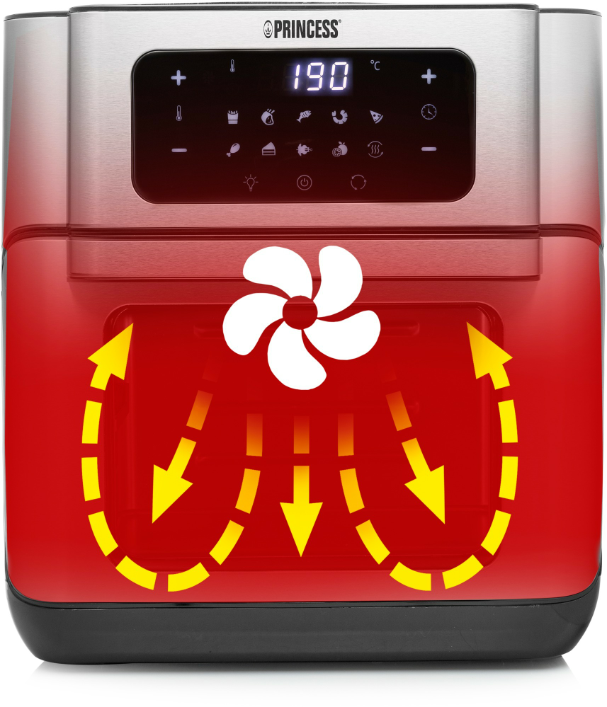 Gruzdintuvė Princess Princesė | Aerofryer Orkaitė | 182065 | Galia 1500 W | Talpa 10 L | Juodas ...