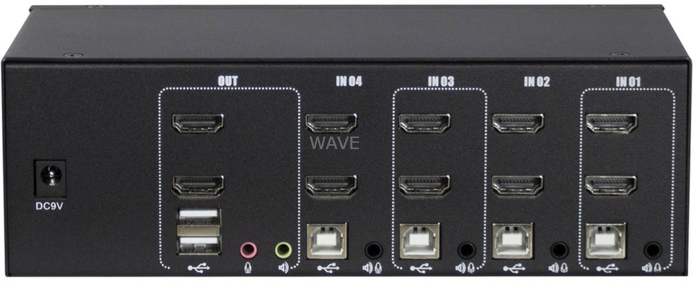 Inter-Tech Intertech IPC KVM SWITCH AS-42HA HDMI / METAL IN jungiklis ...