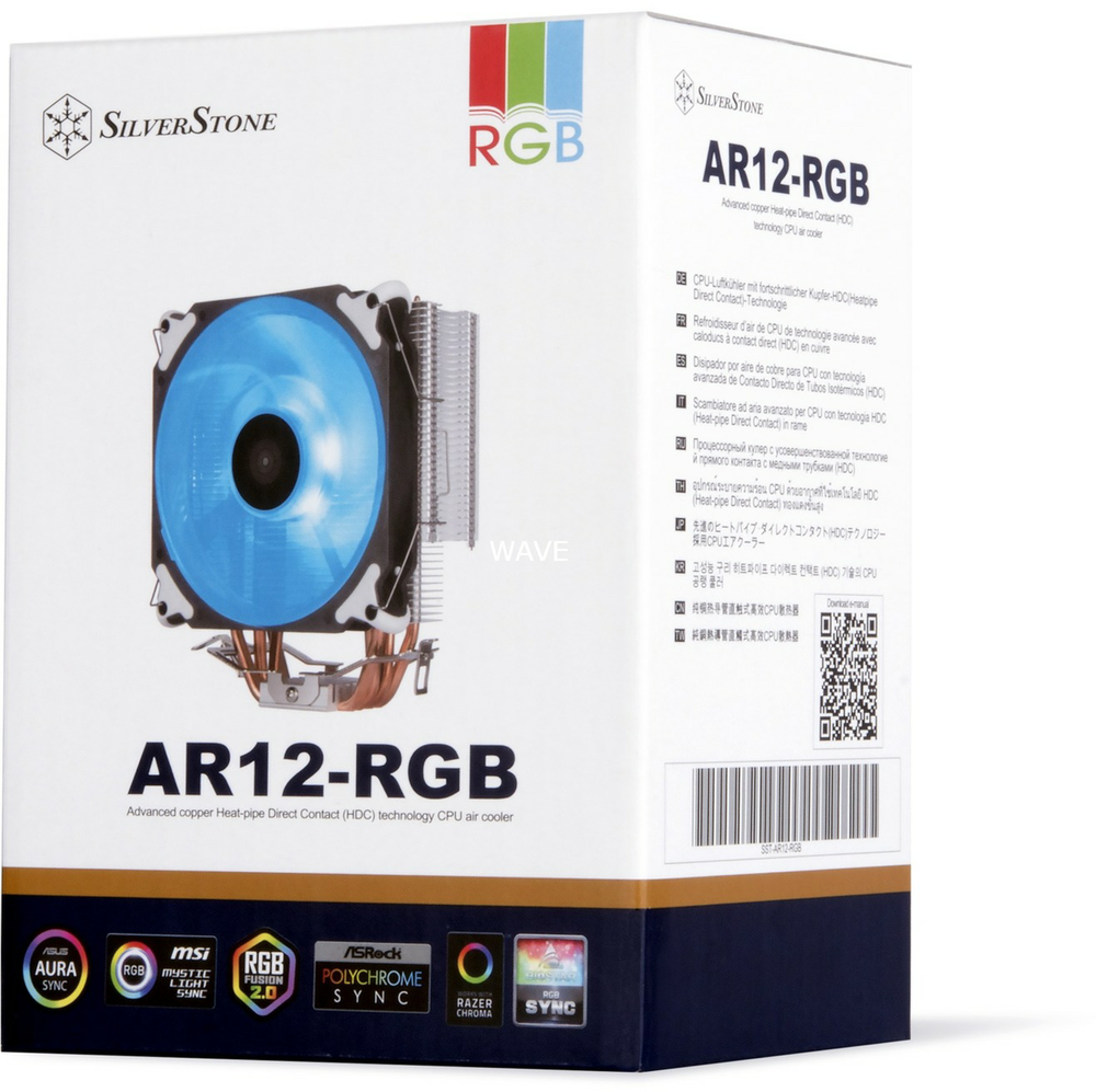 SilverStone Argon cooler CPU, RGB – 120 mm, modelis - SST-AR12-RGB ...