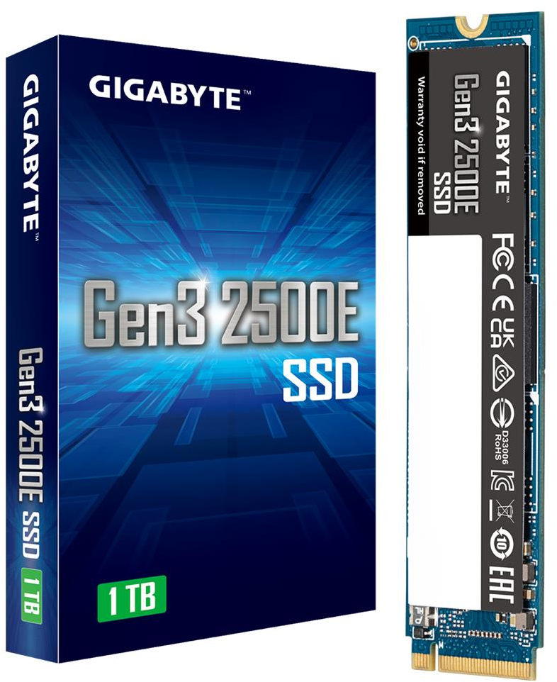 GIGABYTE Gen3 2500E M.2 2280 SSD 1TB PCIe 3.0x4 NVMe1.3, modelis - G325E1TB, žema kaina | Varle.lt