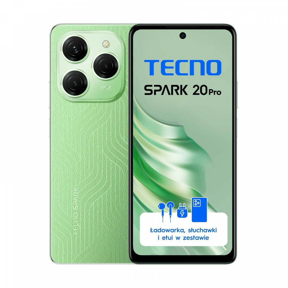 TECNO SPARK 20 PRO KJ6 256+12 Magic Skin Green, modelis ...
