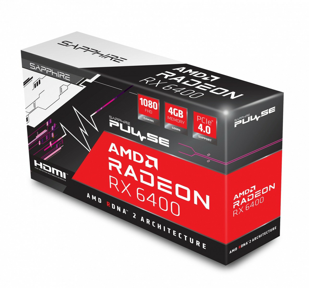 Vaizdo plokštė Grafikos plokštė|SAPPHIRE|AMD Radeon RX 6400|4 GB|GDDR6 ...