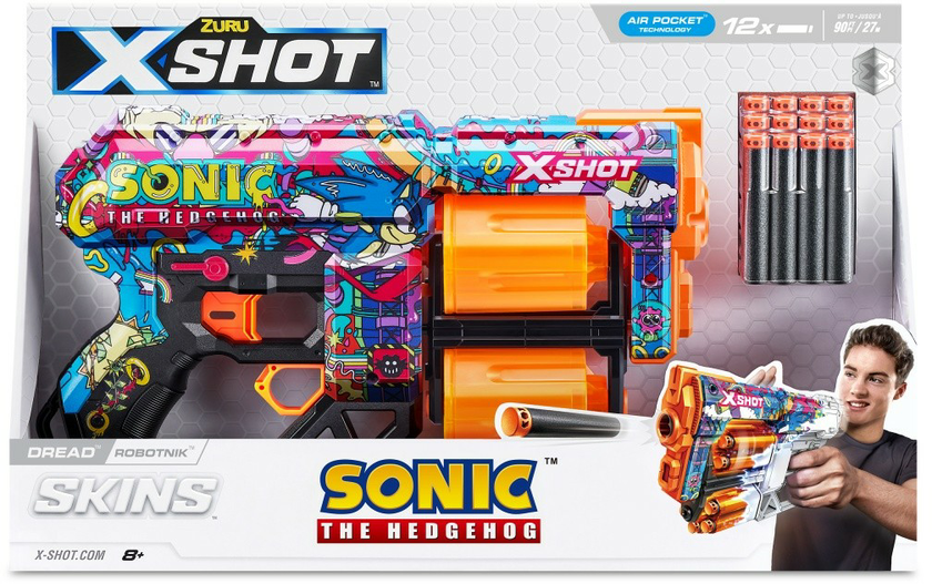 XShot Skins Dread Sonic Launcher 12 Robotnik smiginis, modelis - 36583 ...