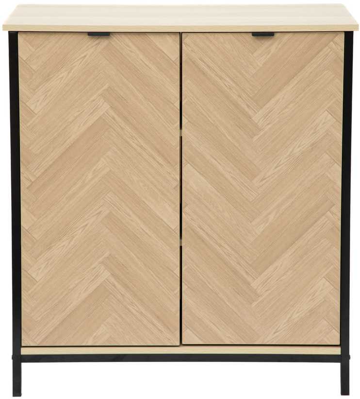 Homla Komoda | SWEN | naturalna su metalowymi nogami | 80x40x88 cm ...
