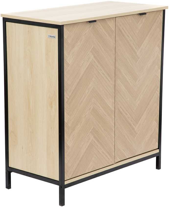 Homla Komoda | SWEN | naturalna su metalowymi nogami | 80x40x88 cm ...