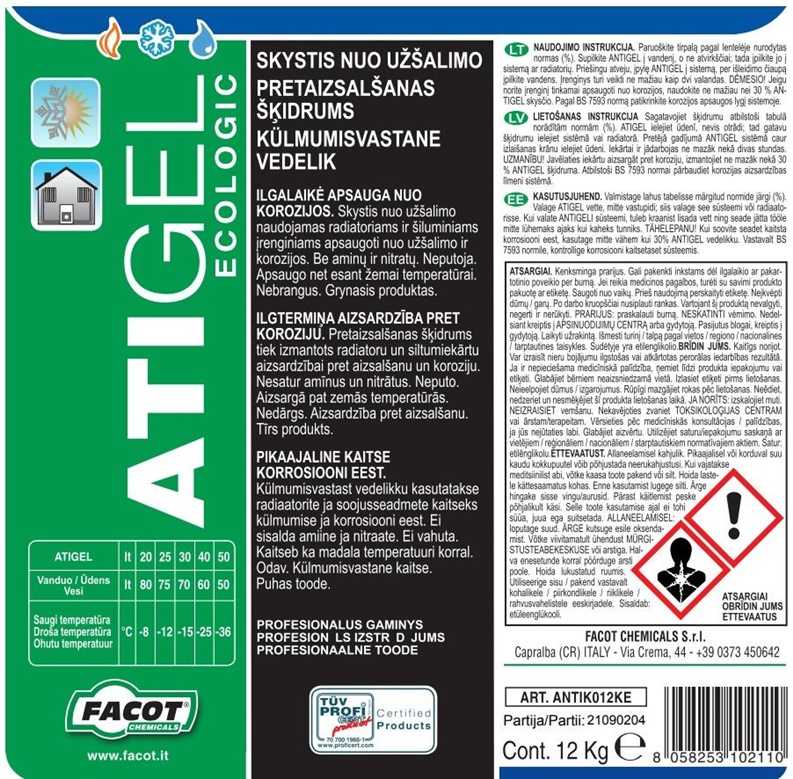 Skystis nuo užšalimo, Facot ANTIK012KE, 12 l, modelis - ANTIK012KE, žema kaina | Varle.lt