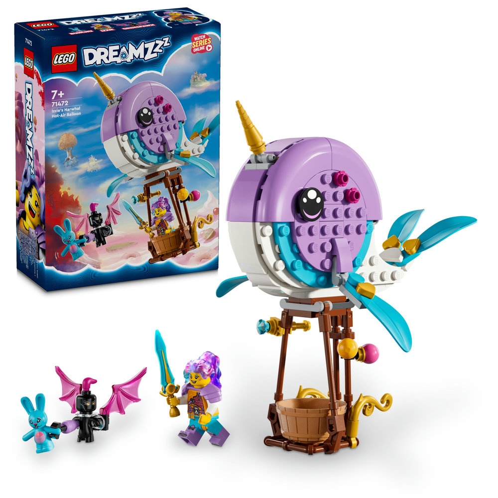 LEGO® DREAMZzz Izzie narvalo formos oro balionas (71472), modelis ...