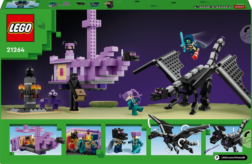 LEGO® Minecraft® Enderio drakonas ir Pabaigos laivas 21264, modelis ...