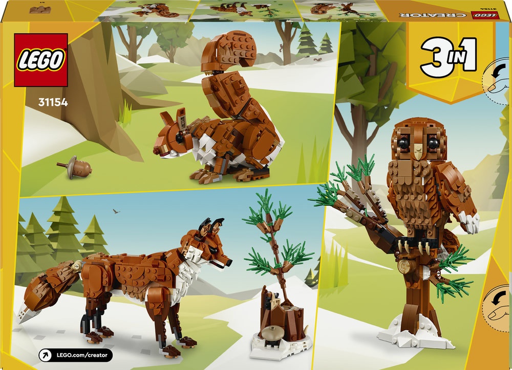 LEGO® Miško gyvūnai: rudoji lapė, modelis - 31154, žema kaina | Varle.lt
