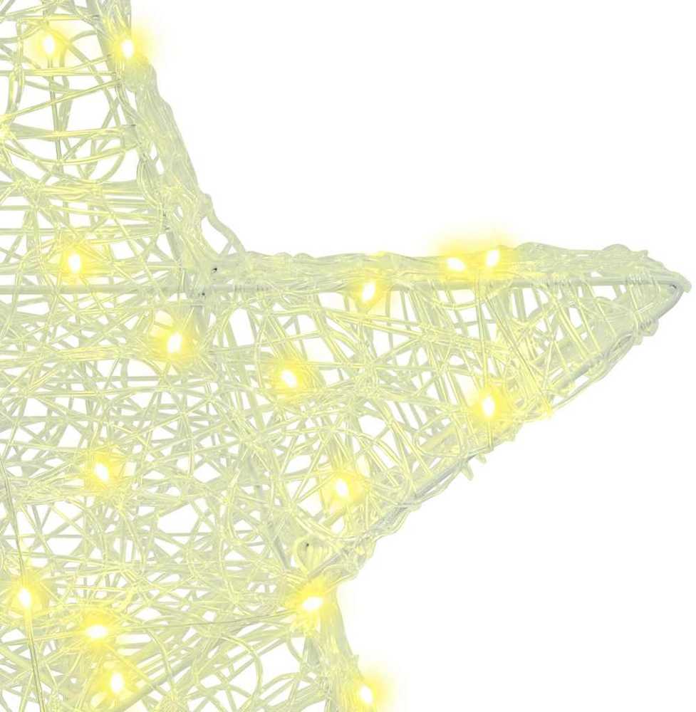 3D žvaigždė su 50 LED Šilta balta 55 x 53.5 x 10 cm Akrilas, modelis ...