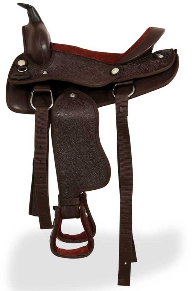 Balnas, galvos ir krūtinės dirželiai, tikra oda, 12", rudas, modelis ...